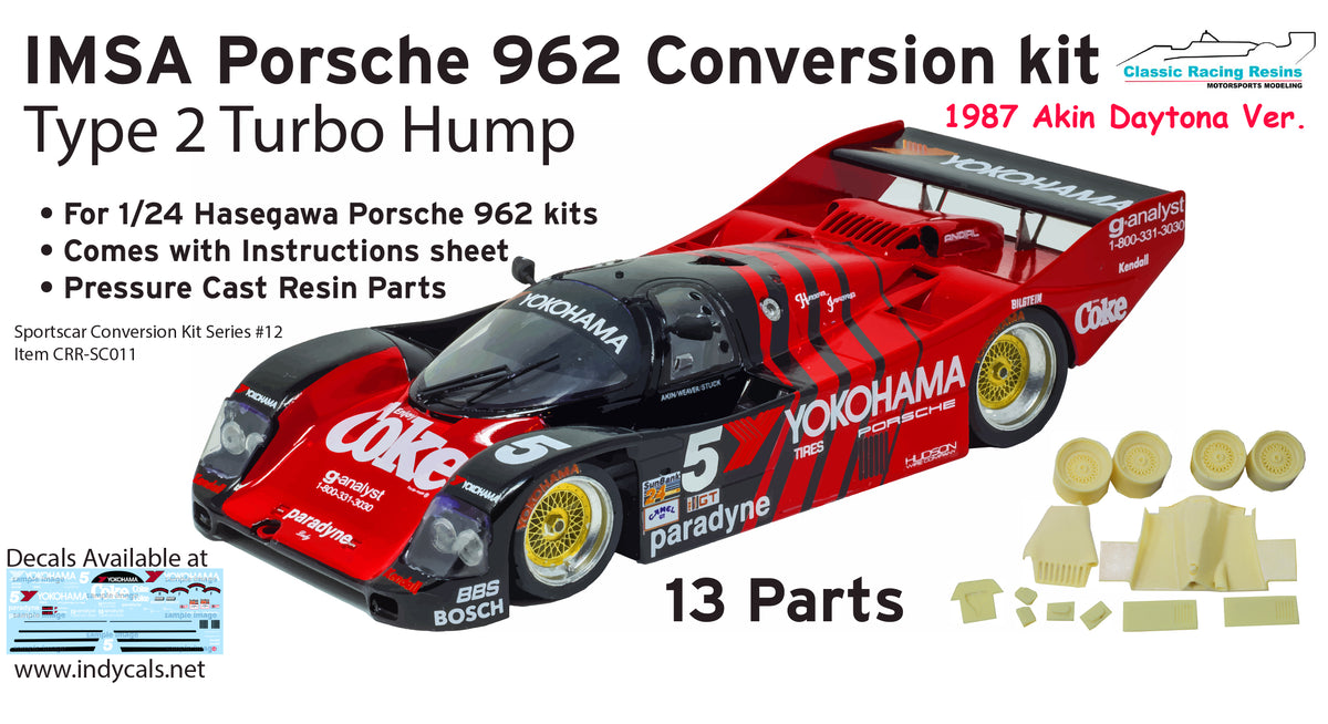 1/24 IMSA Porsche 926 Conversion kit ver. 2 turbo hump 1987 Coke/Yokoh ...