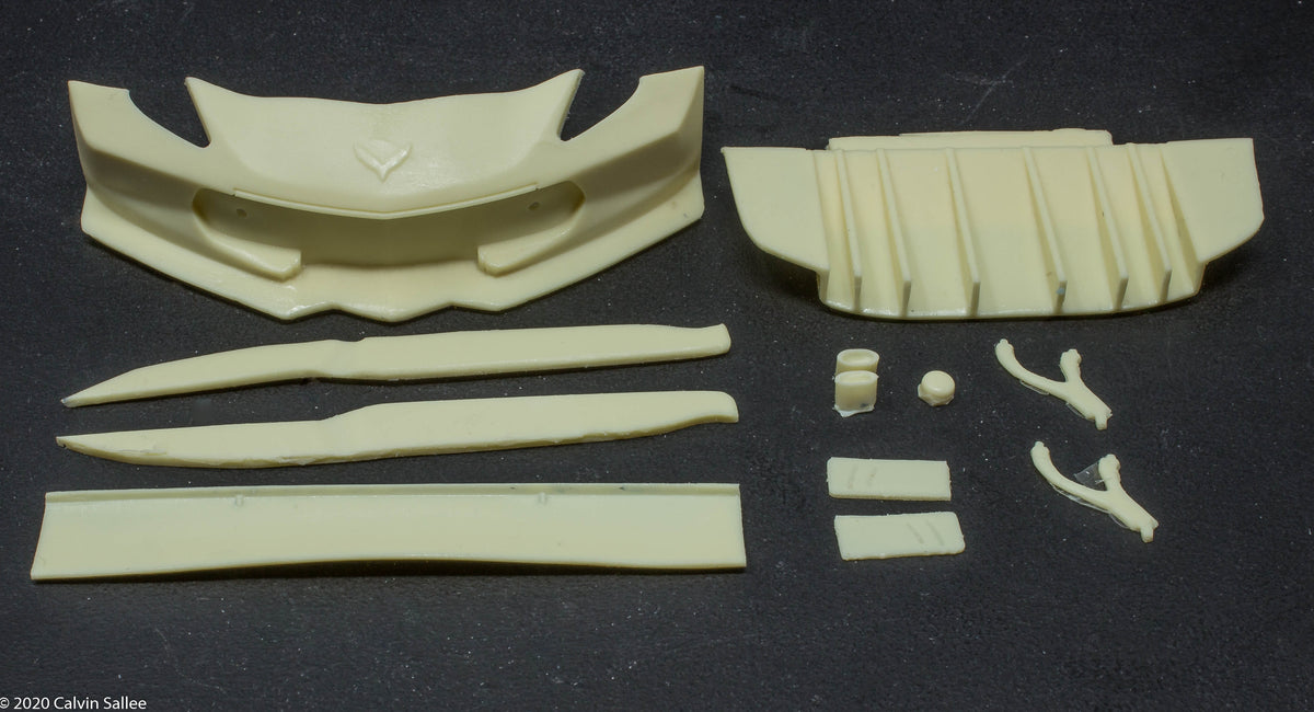 2016-19 Corvette C7R Upgrade resin kit for 1/25 Revell C7.R plastic ki ...