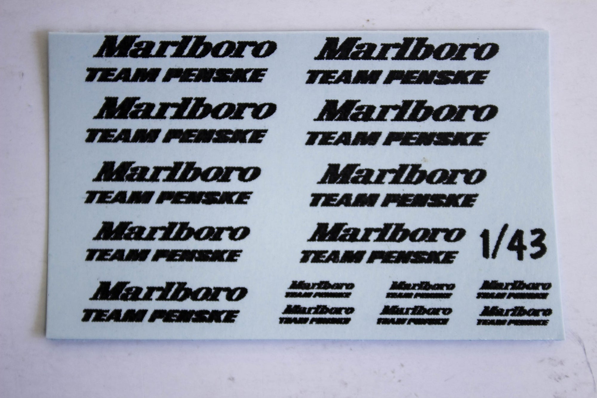 (1/43 scale) 2000's "fill in" Decal Sheet Smoking Cowboy Indy car resi ...