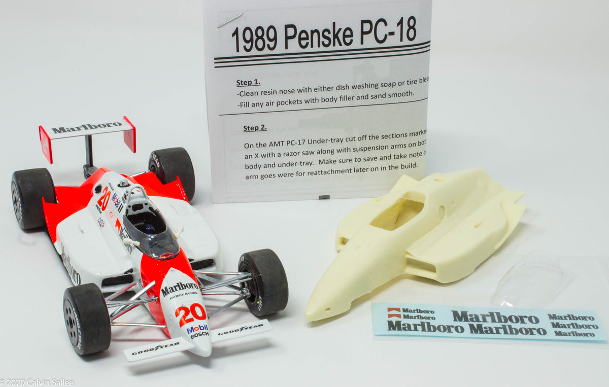 1989 Penske PC-18 resin trans kit Indy for 1/25 AMT Penske PC17 kits M ...